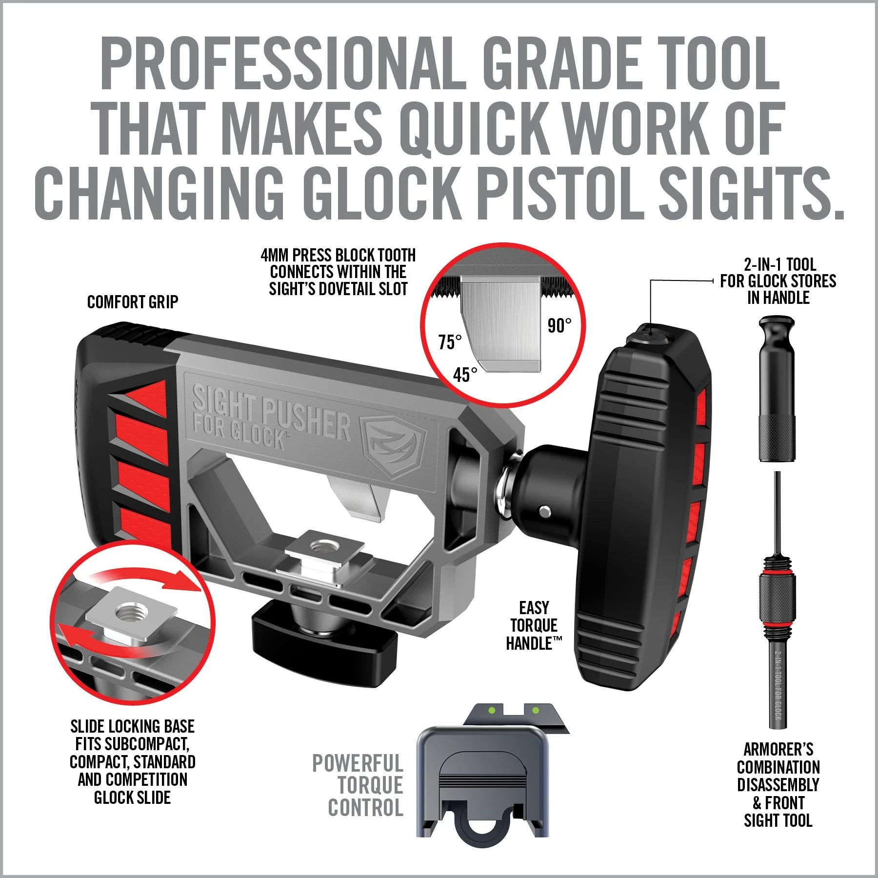 Real Avid - Glock Sight Pusher - HCC Tactical