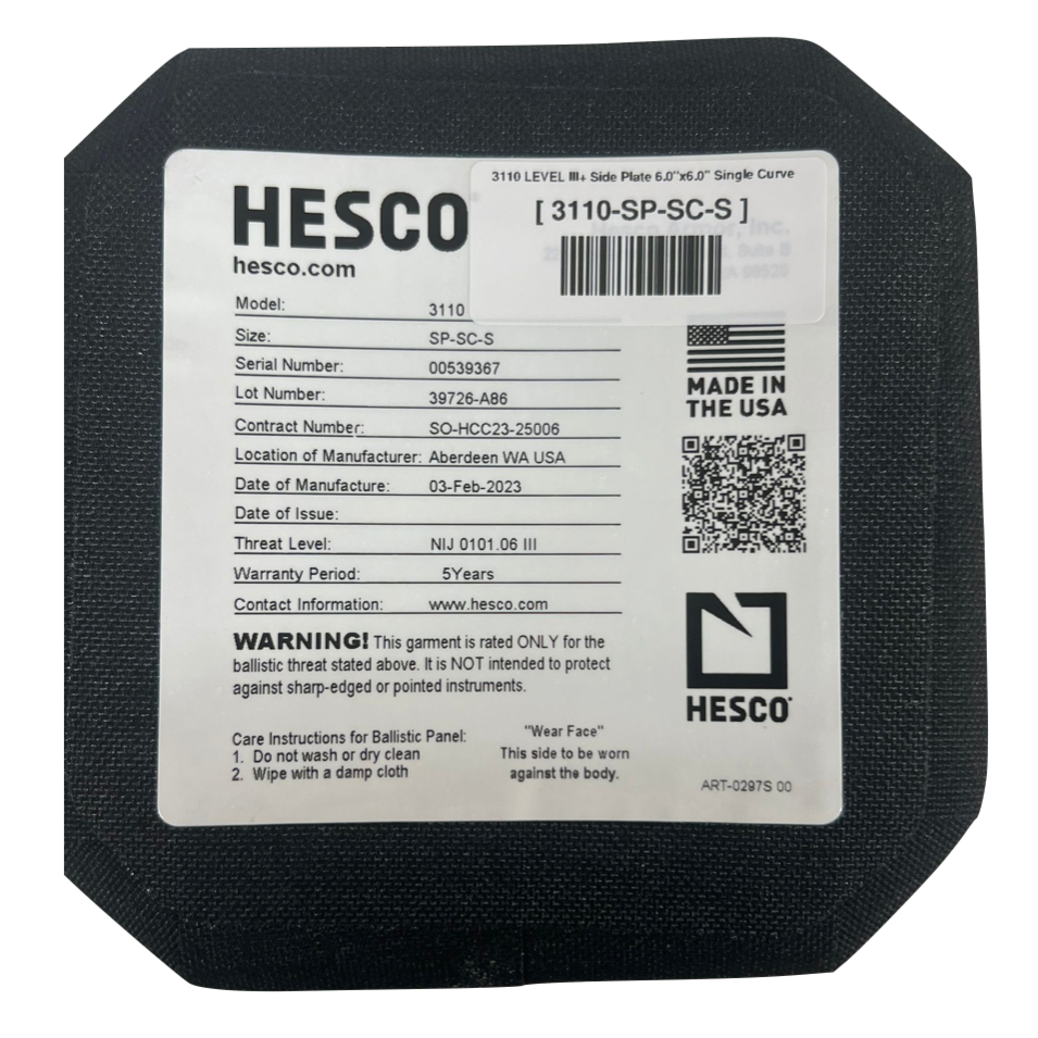 Hesco 3110 LEVEL III+ Stand Alone Side Plates - HCC Tactical